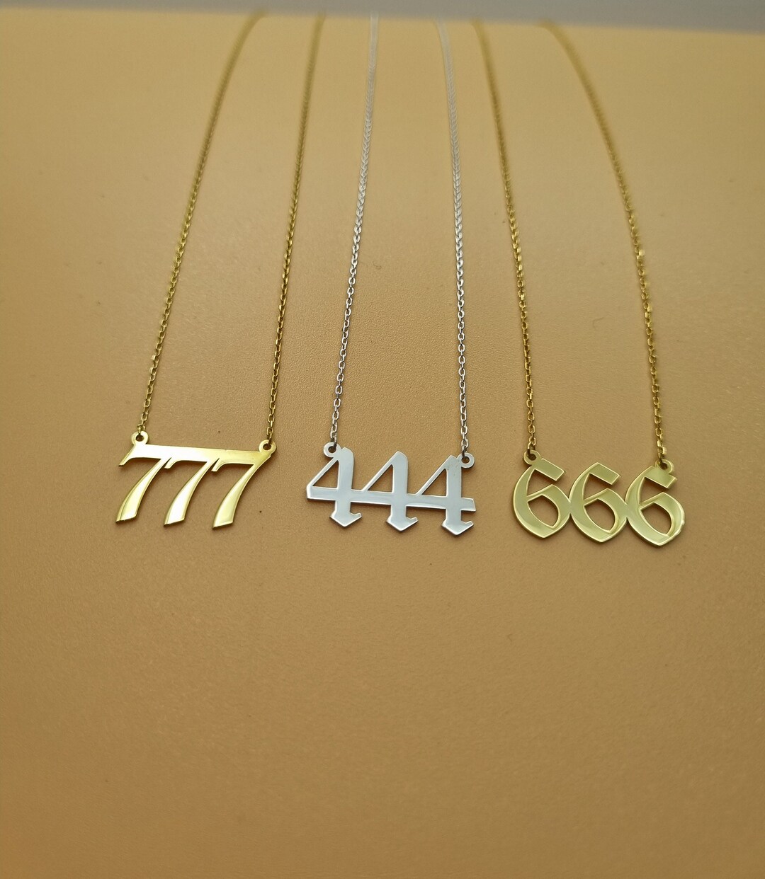 Angel Numbers Necklace, 925k Silver Necklace, Custom Pendant ...