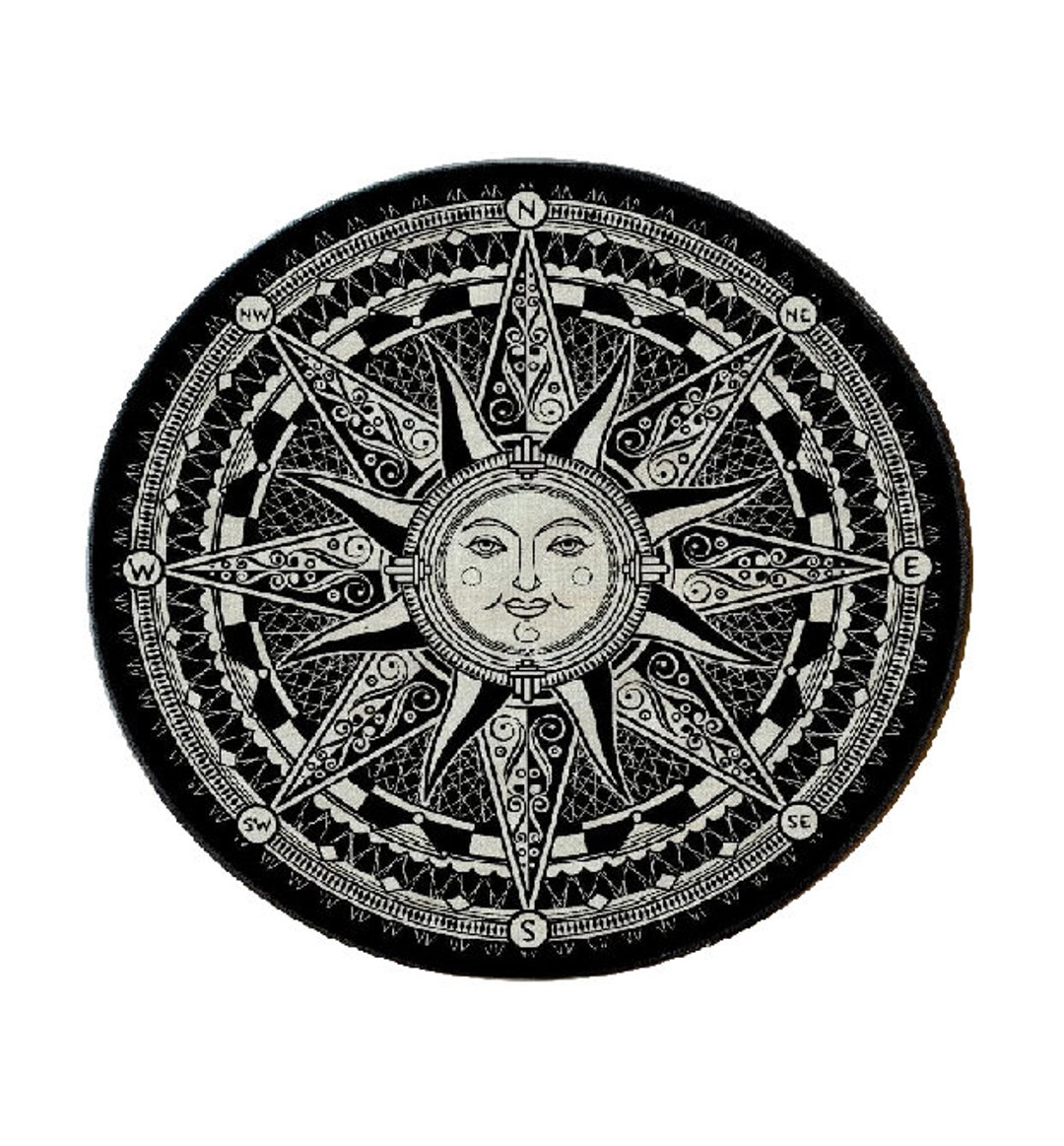 Round Star Face Figure Rug, Modert Art Design Rug, Stars Figured Rug ...