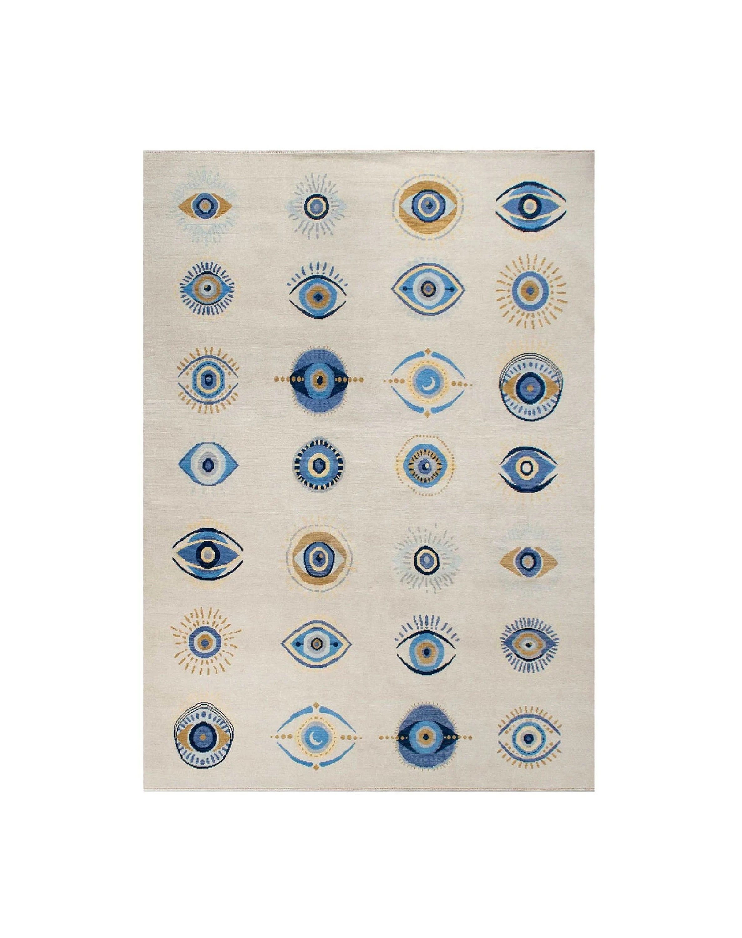 Evil Eye Print Rug, Bohemian Eye Pattern Pop Art Rug, Rugs for Living ...