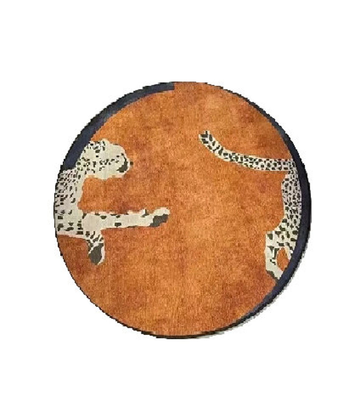 Leopard Figured Rug, Colorful Printed Round Rug, Cool Bath Rug, Kitchen ...