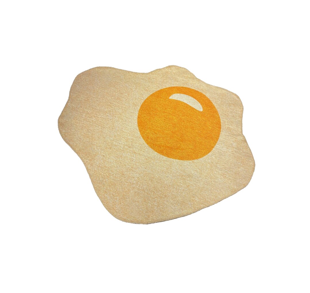 Egg Shape Rug, Circle Egg Kitchen Rug, Modern Rug, Omelette Rug ...