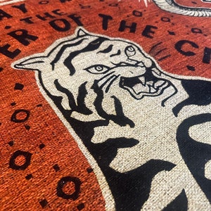 Red Tiger Print Rug, Modern Animal Design Home Decoration, Cool Modern ...