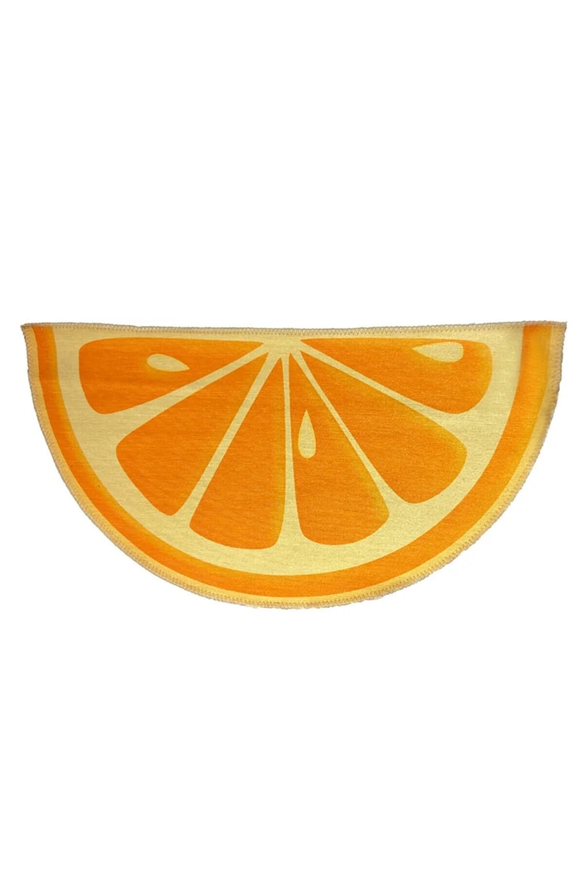 Lemon Shape Rug, Funny Orange Figured Kitchen Rug, Lemon Print Rug ...