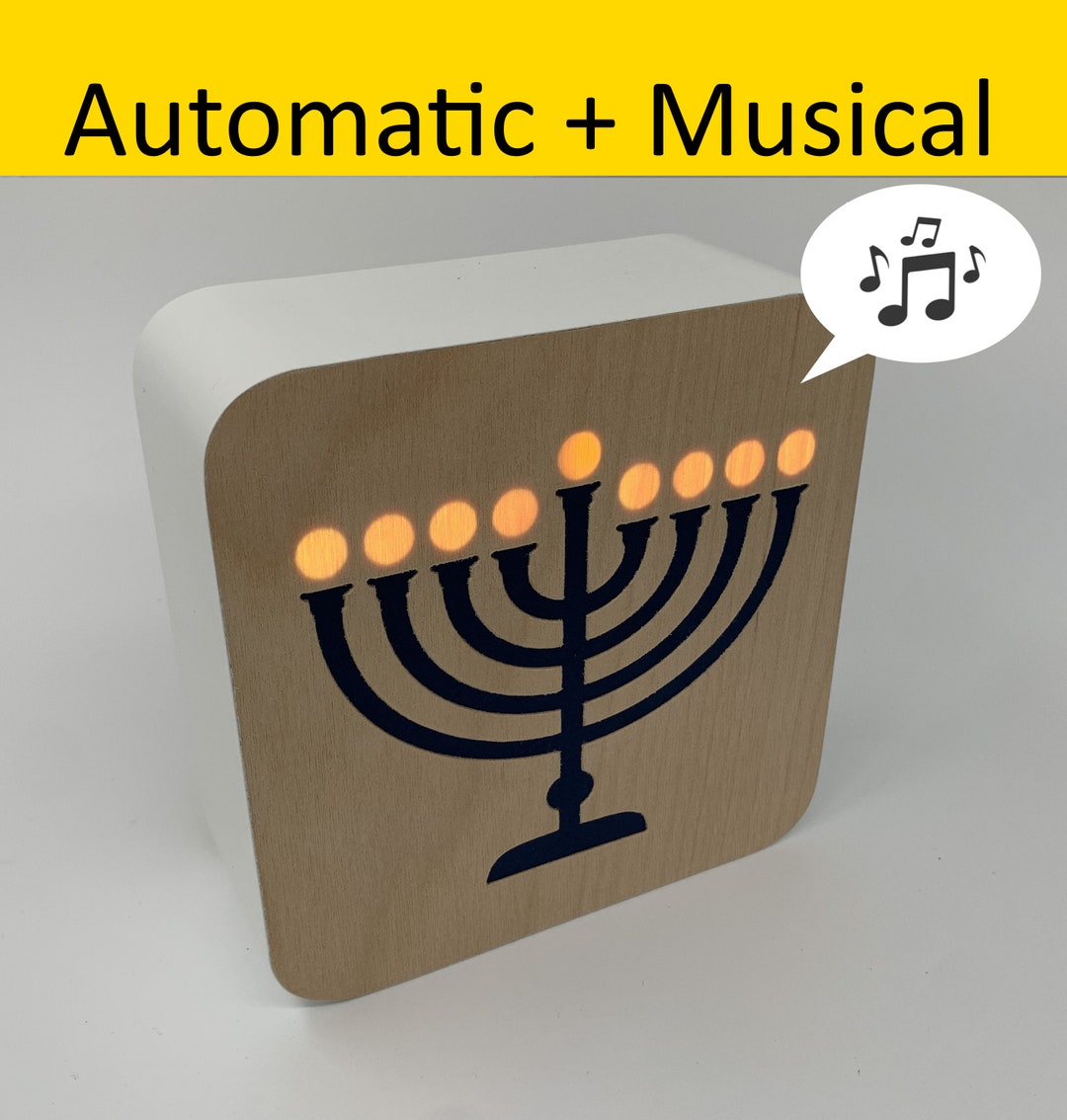 Hi-tech Hanukkah Menorah: Automatic Lighting & Music "hanukron" - Etsy