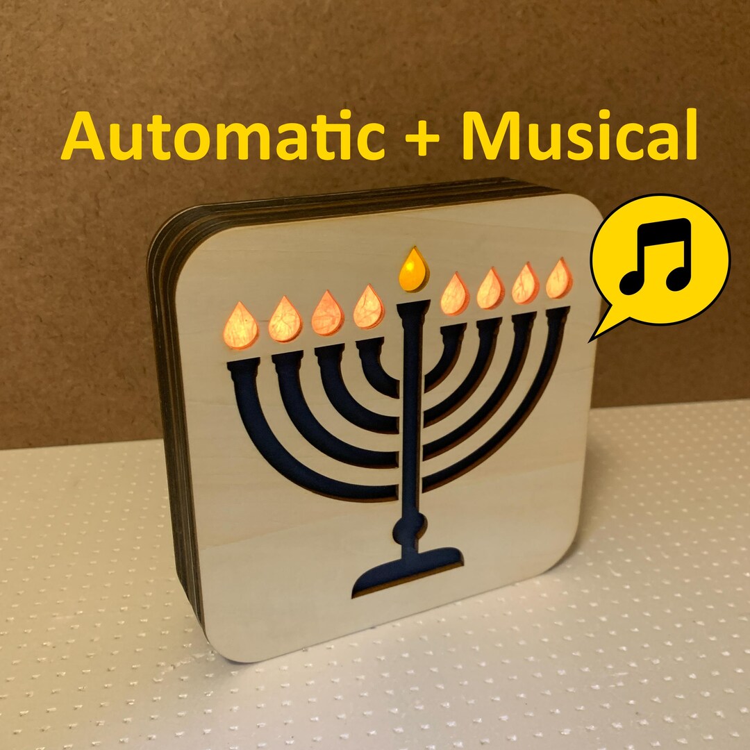 Hi-tech Hanukkah Menorah: Automatic Lighting & Music "hanukron" - Etsy