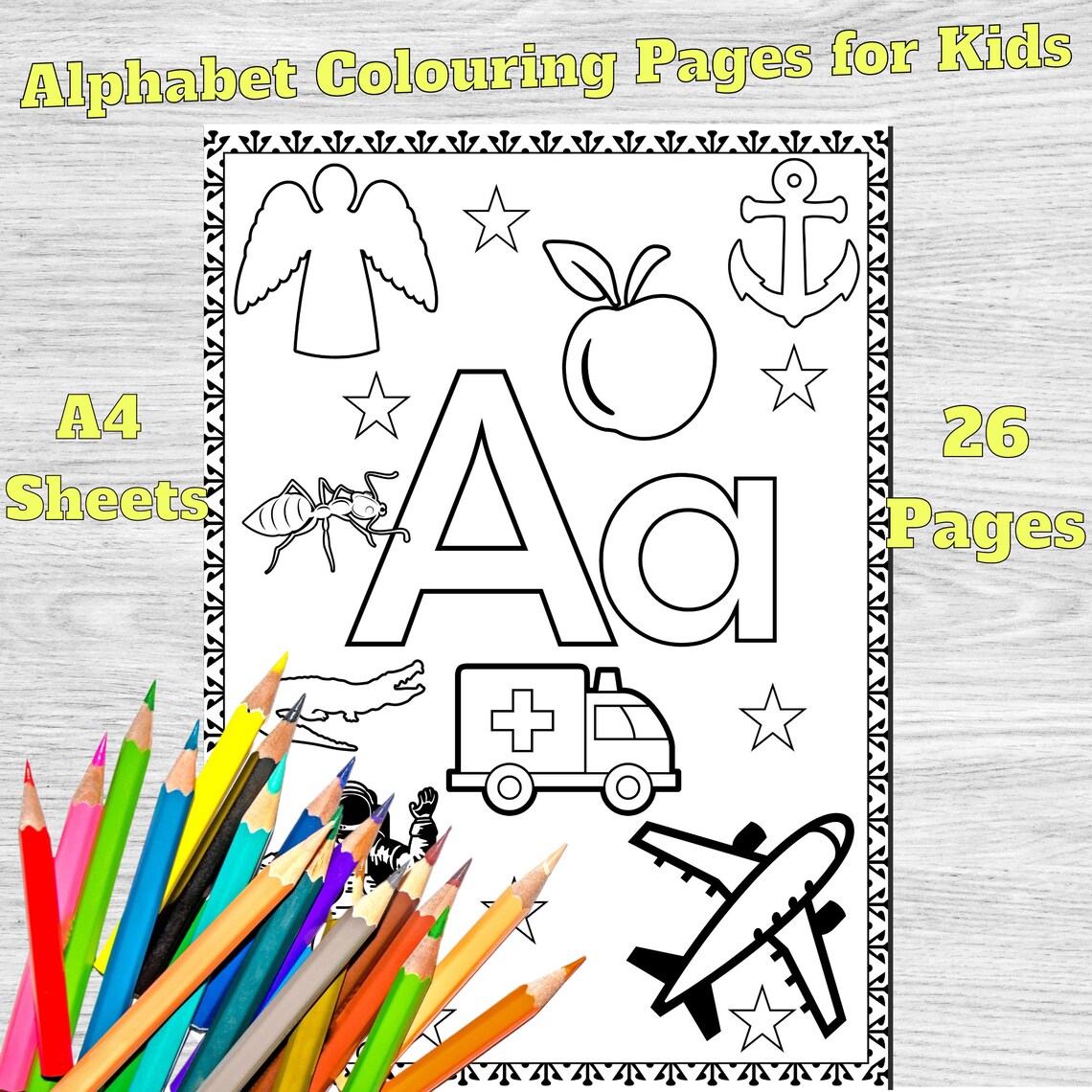 Printable ABC Colouring Pages for Preschoolers: 26 Alphabet Worksheets ...