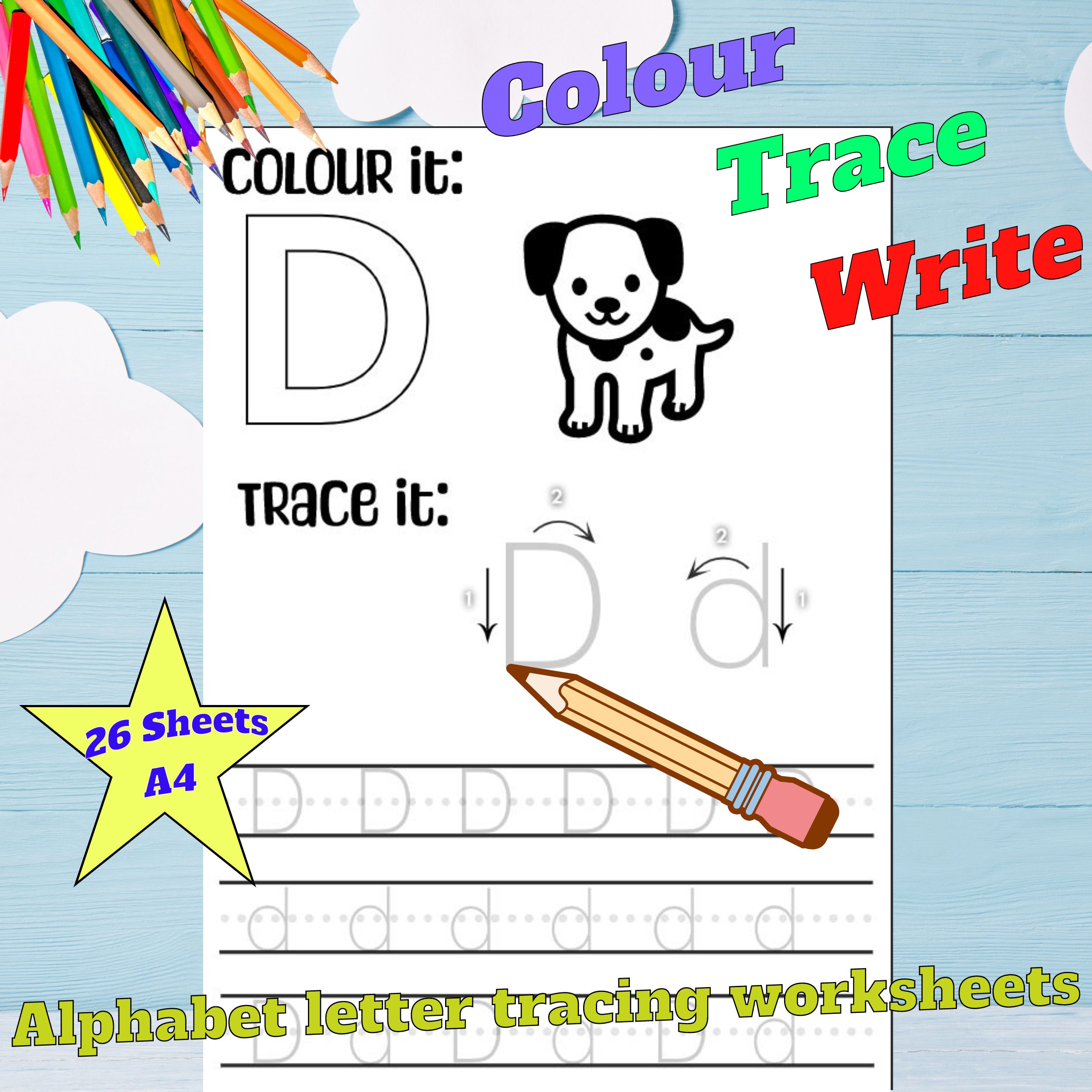Interactive Worksheets Alphabet Set for Kids - Exciting and Engaging ...