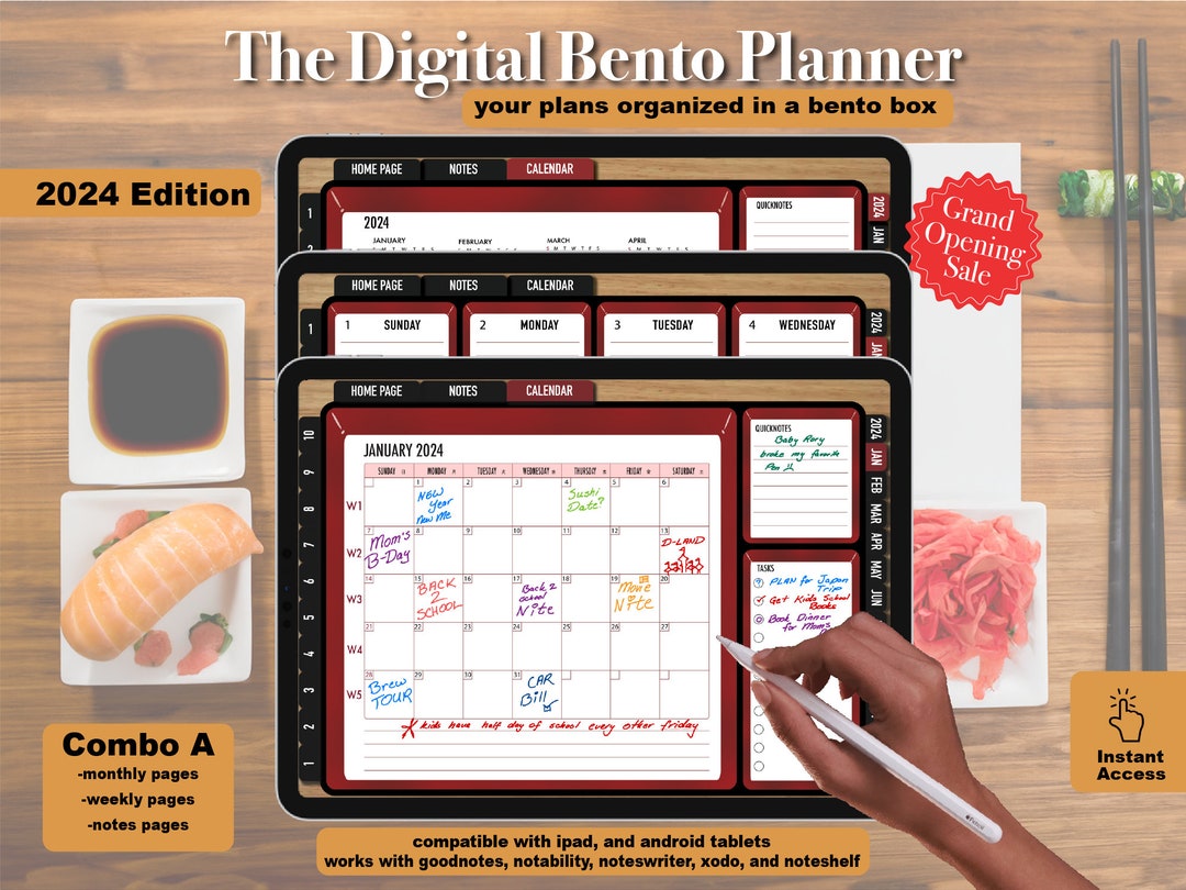 Combo A-bento Digital Planner - Goodnotes, Notability, Ipad, Android ...