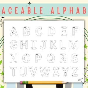Traceable Alphabet Letters for Kids Alphabet Worksheets Abc's Printable ...