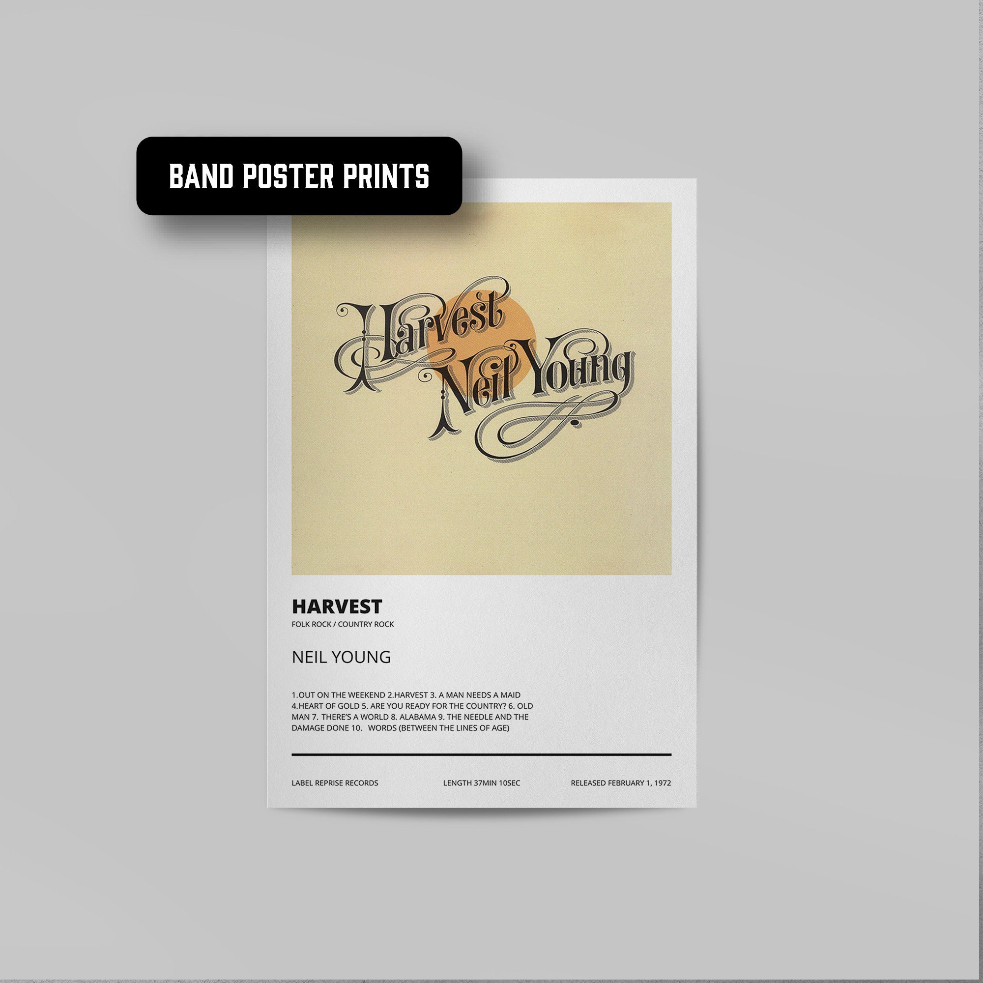 Neil Young Harvest Poster