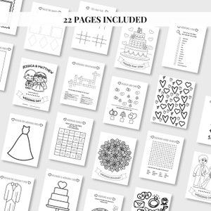 Wedding Coloring Book, Kids Wedding Activities, Wedding Table Games ...