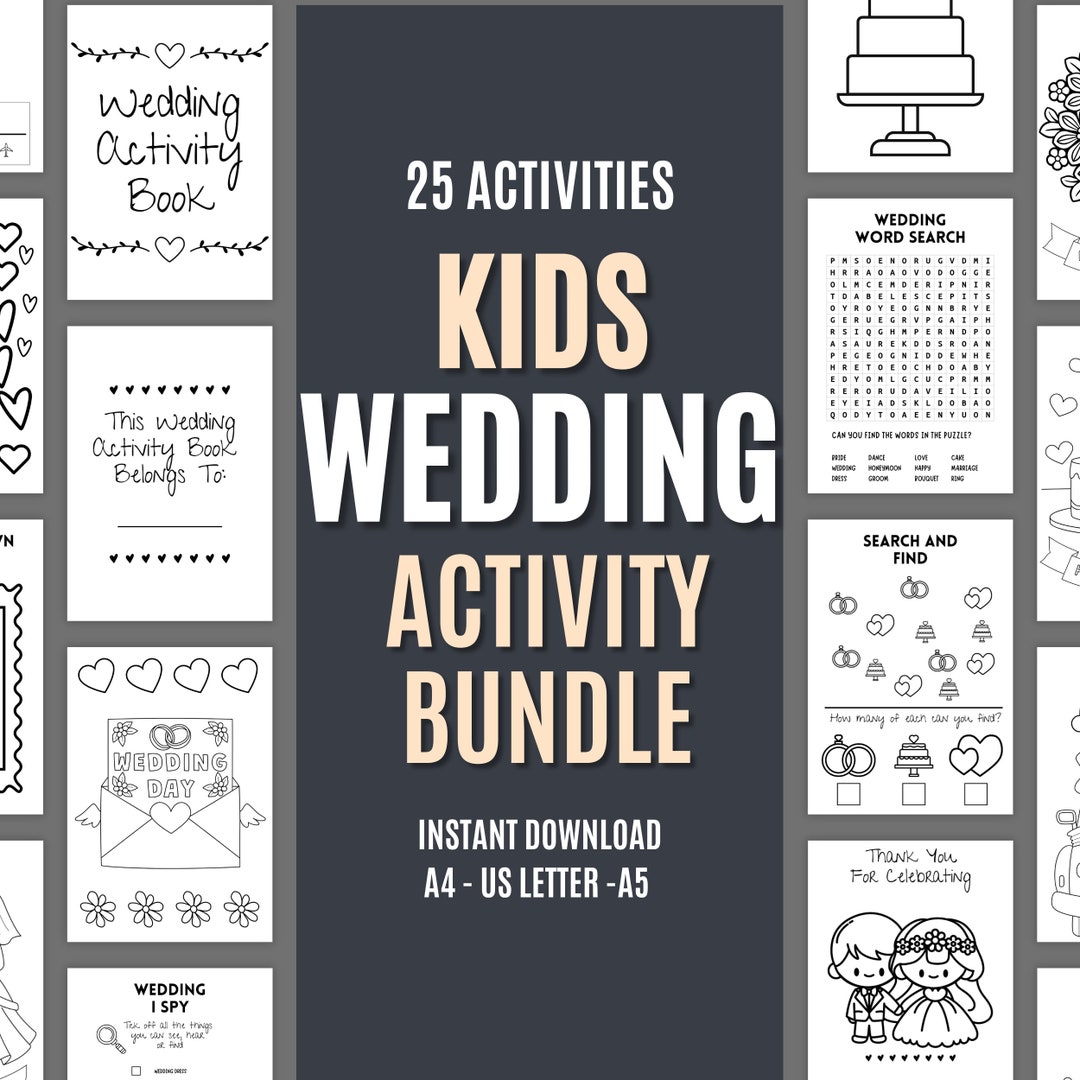 Ultimate Kids Wedding Activity Pack | All-in-one Wedding Games Set to ...