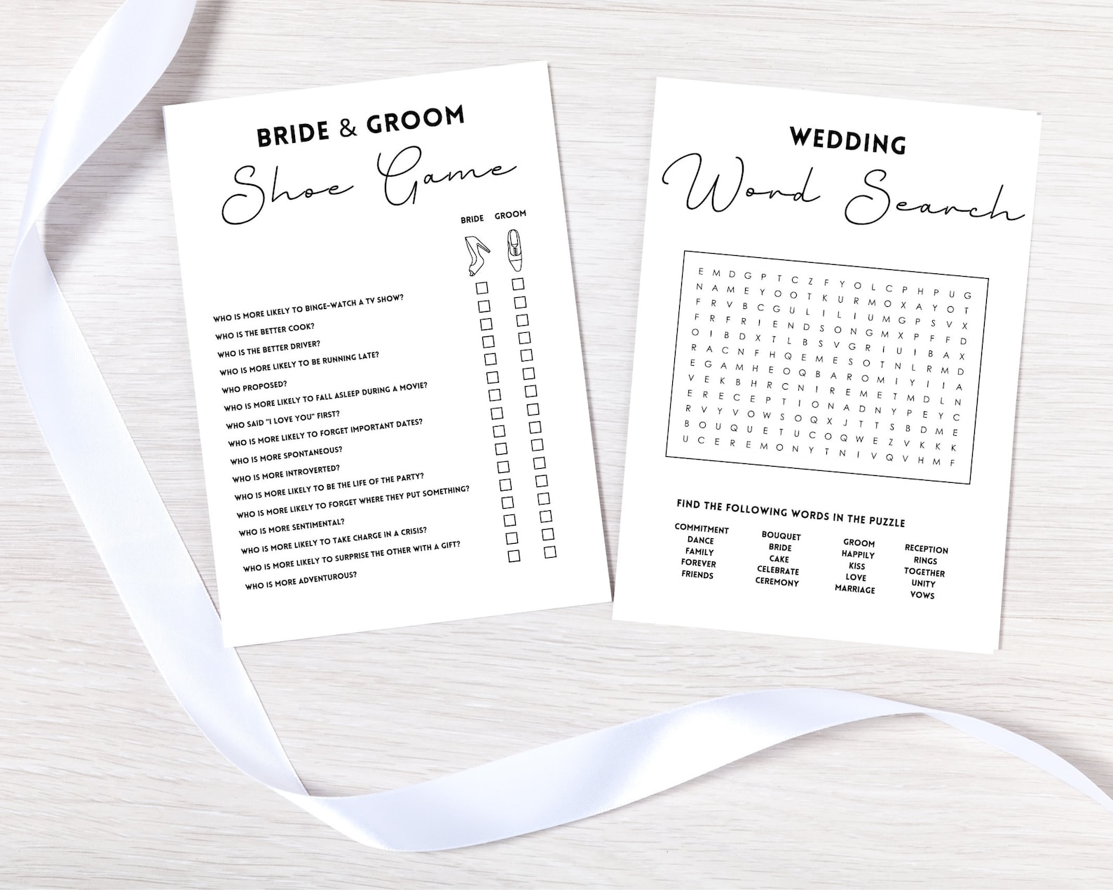 Personalize Your Wedding Reception Games Bundle and Wedding - Etsy