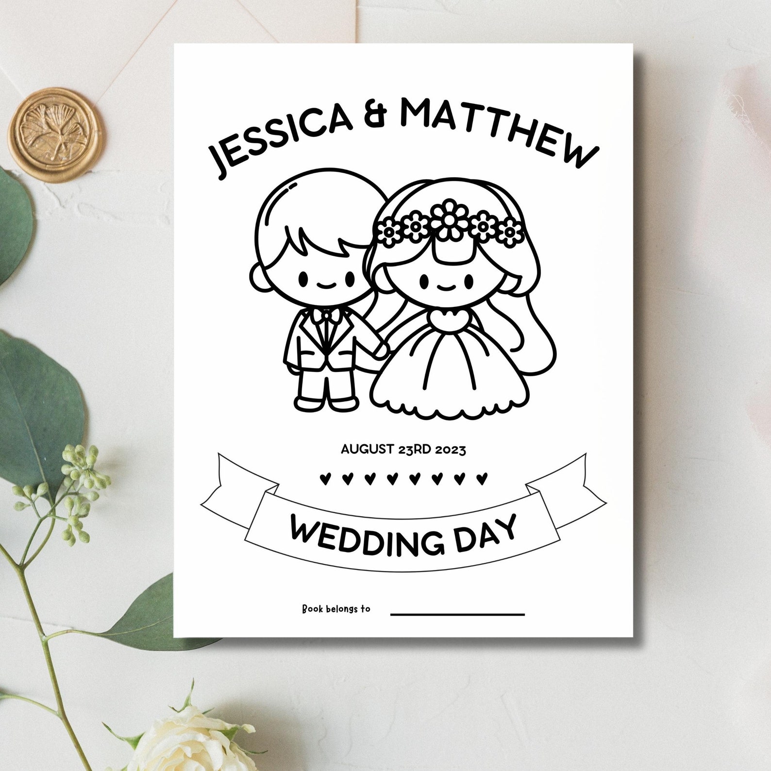 Kid Wedding Activity Book With Personalized Cover Kid Activity Pack ...