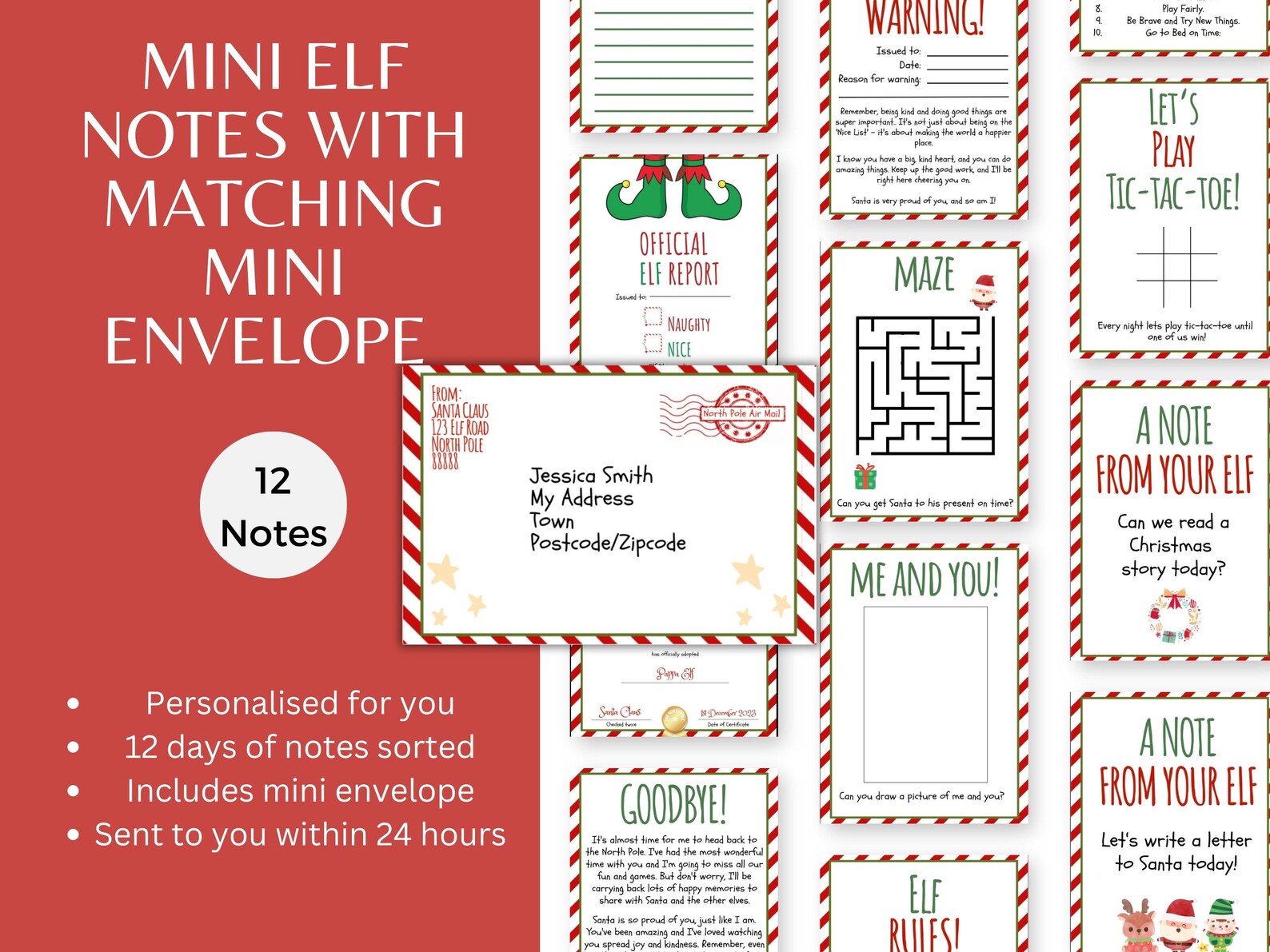 Printable Mini Elf Letter With Envelope, Hello From Your Elf, Elf ...