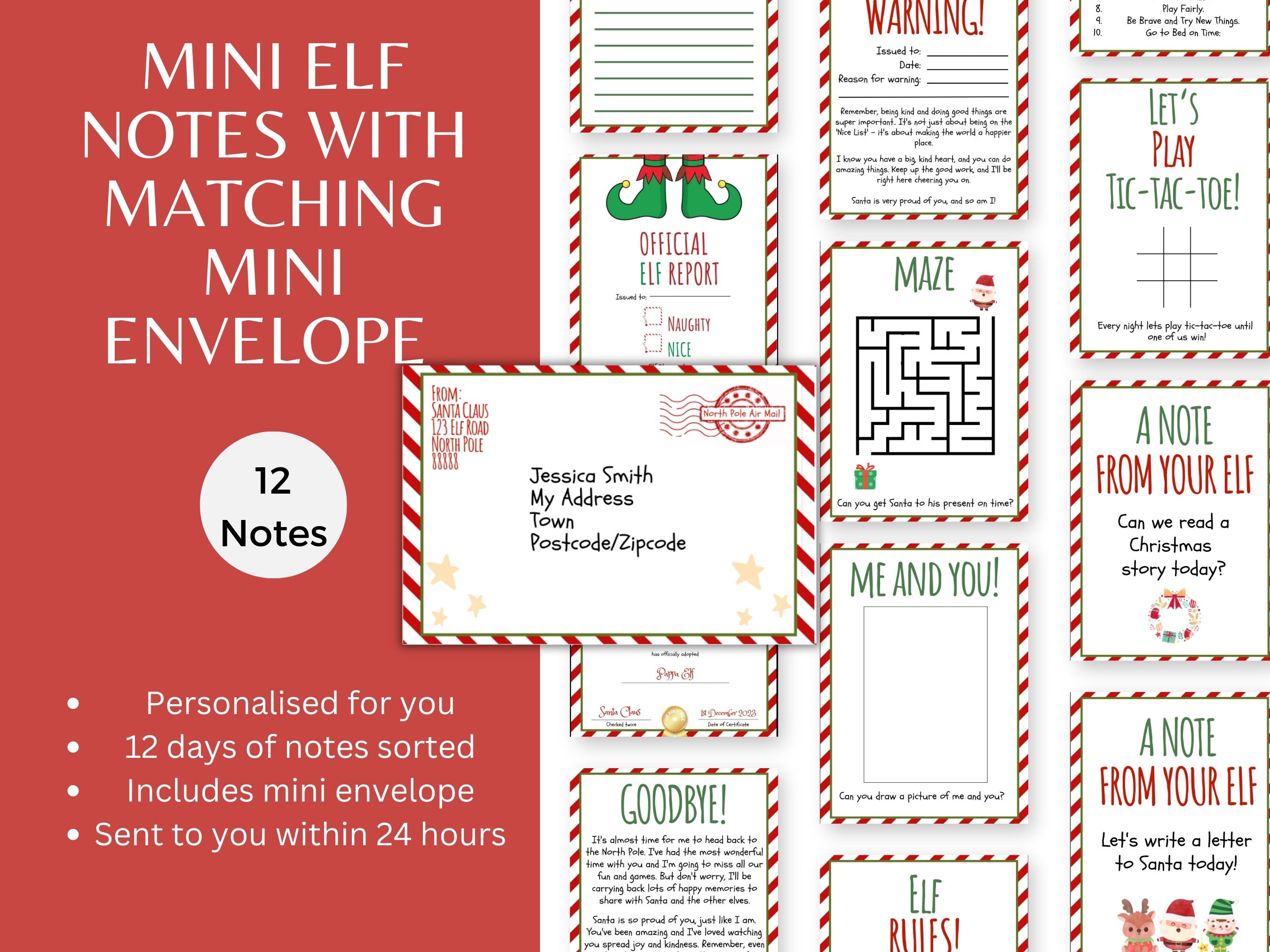 Printable Mini Elf Letter With Envelope, Hello From Your Elf, Elf ...