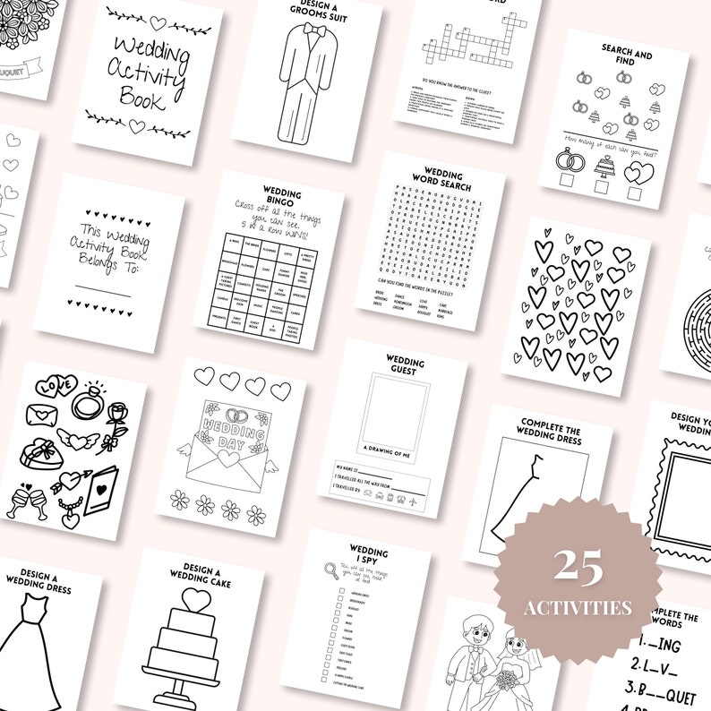 Ultimate Kids Wedding Activity Pack All-in-one Wedding Games - Etsy