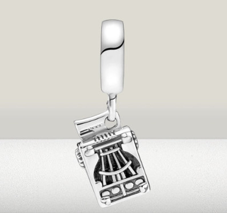 Typewriter Dangle Charm , Pandora Charm Sterling Silver Charm,charm for ...