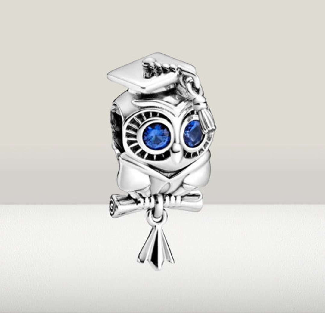 Wise Owl Graduation Charm Pandora Charm Sterling Silver - Etsy