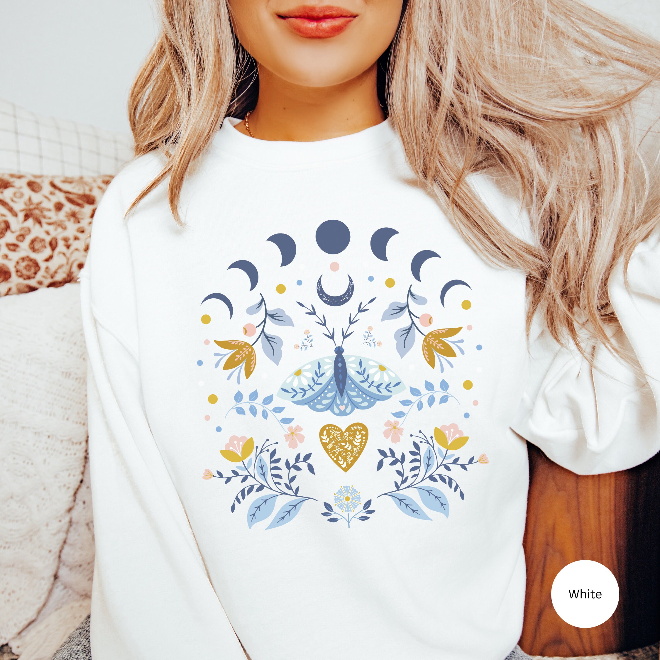 Iceland Fair Isle Sweater Moth Shirt Luna Moth Nordic Sweater Icelandic ...