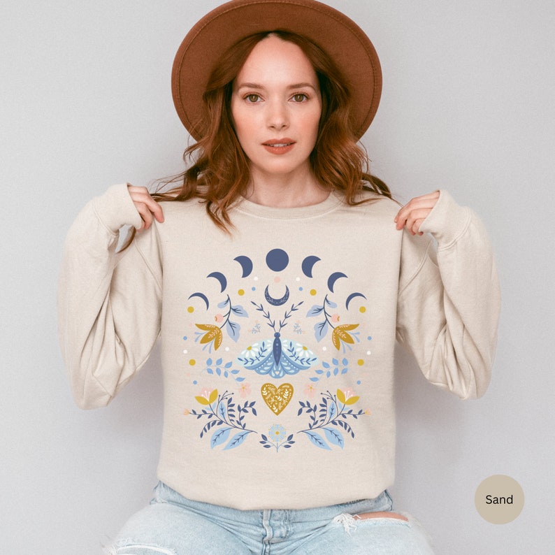 Iceland Fair Isle Sweater Moth Shirt Luna Moth Nordic Sweater Icelandic ...