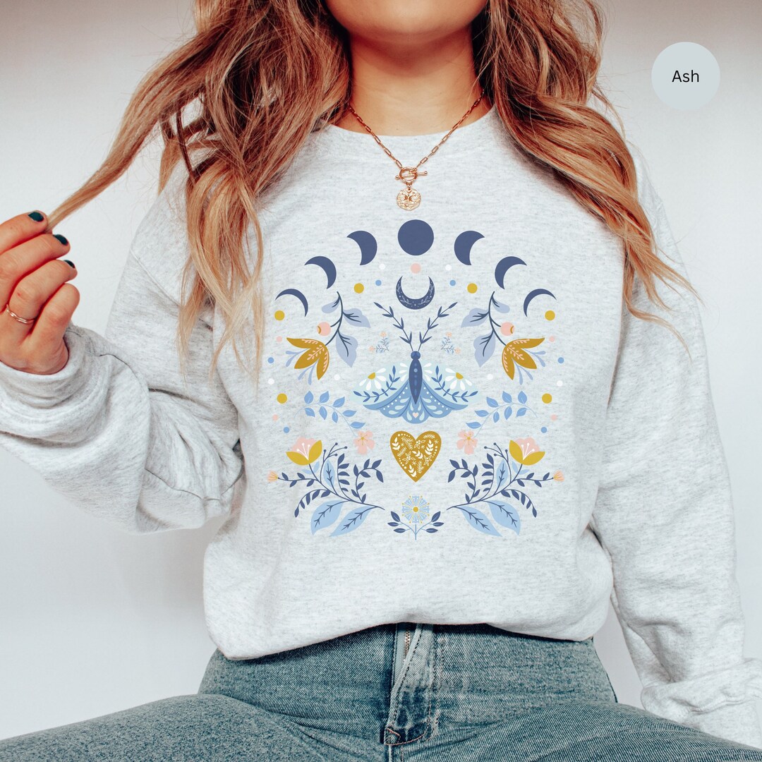 Iceland Fair Isle Sweater Moth Shirt Luna Moth Nordic Sweater Icelandic ...