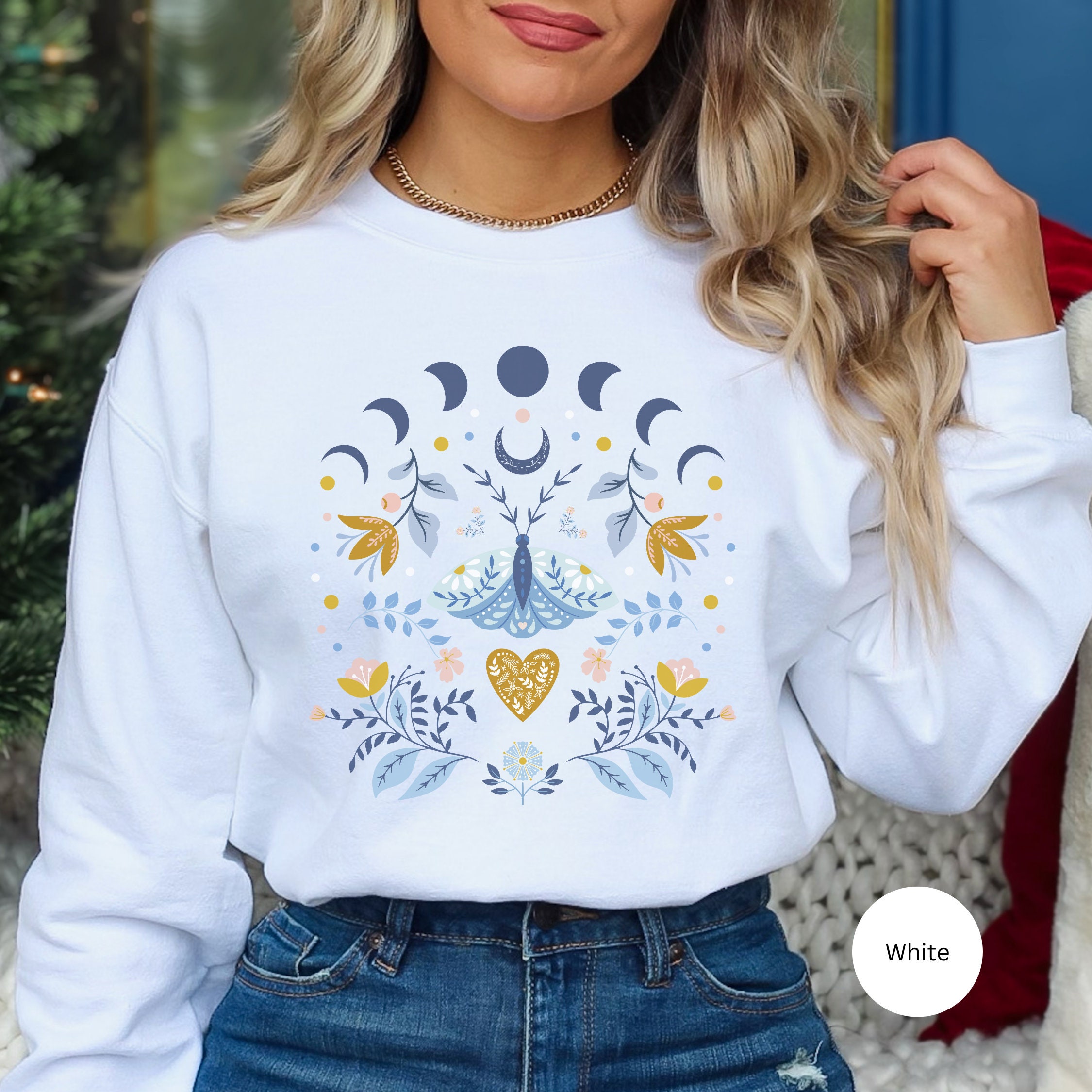 Iceland Fair Isle Sweater Moth Shirt Luna Moth Nordic Sweater Icelandic ...