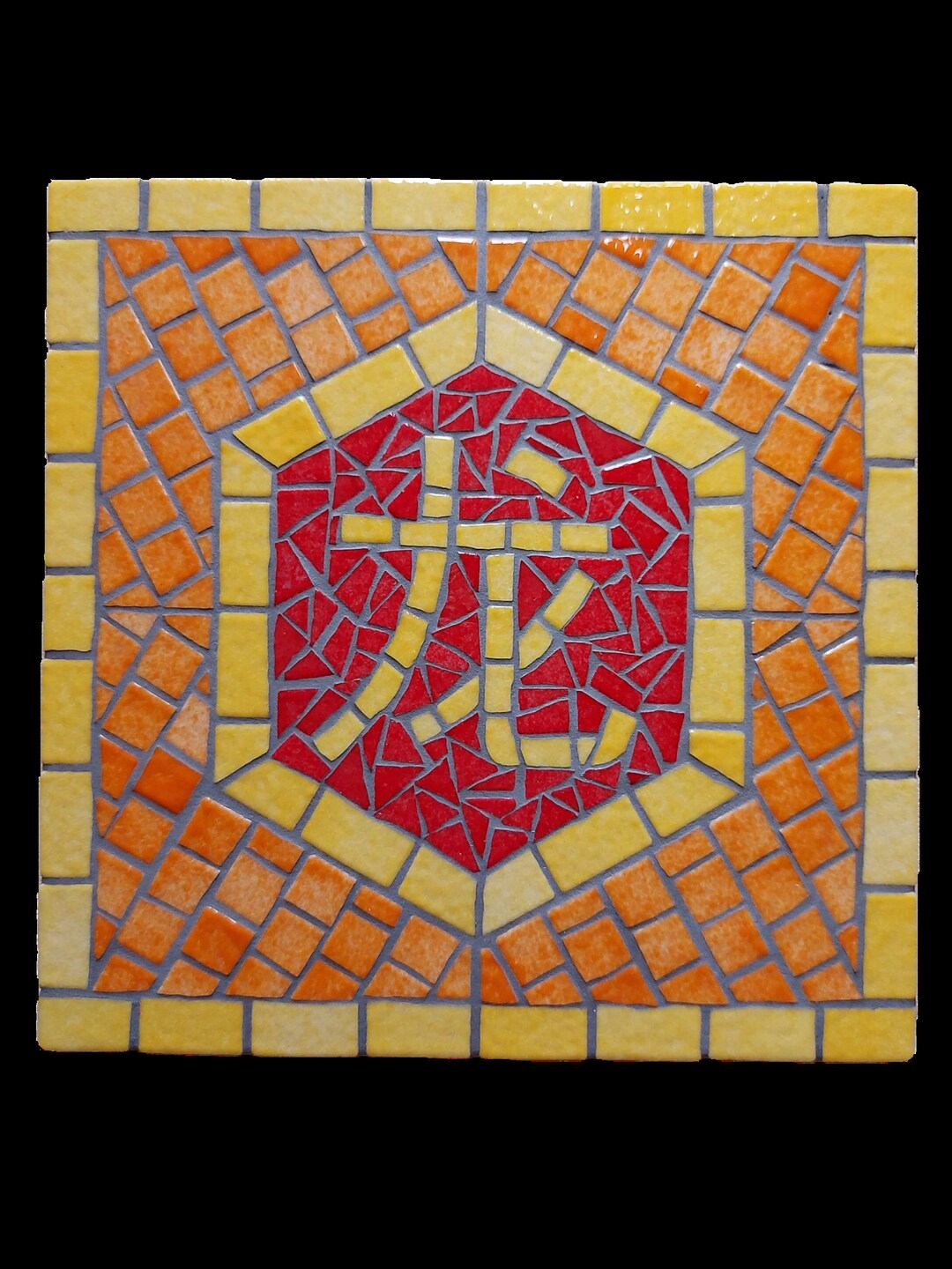 Mosaic Ideogram Sign of the Dragon of the Chinese Zodiac Emaux De ...