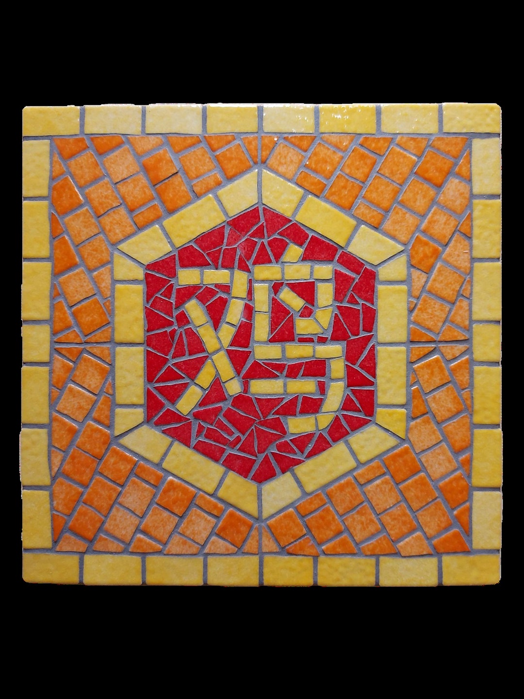 Mosaic Ideogram Sign of the Rooster of the Chinese Zodiac Emaux De ...