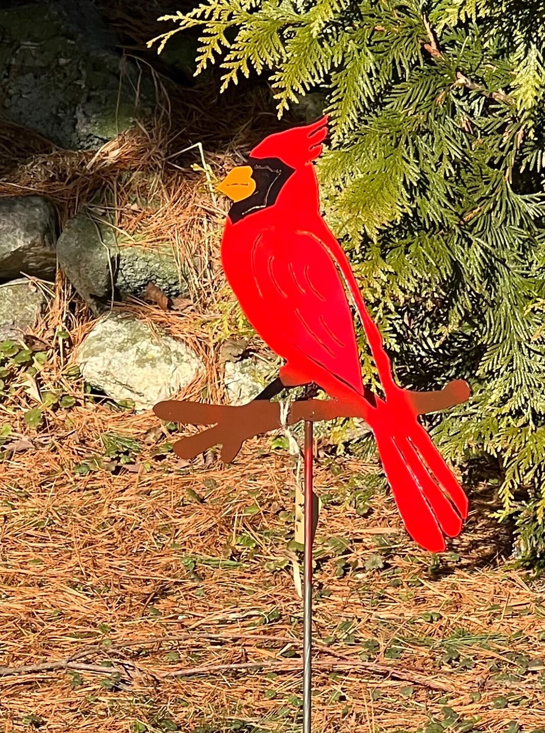 Cardinal Metal Yard Art, Cardinal Garden Decor, Farm Decor - Etsy