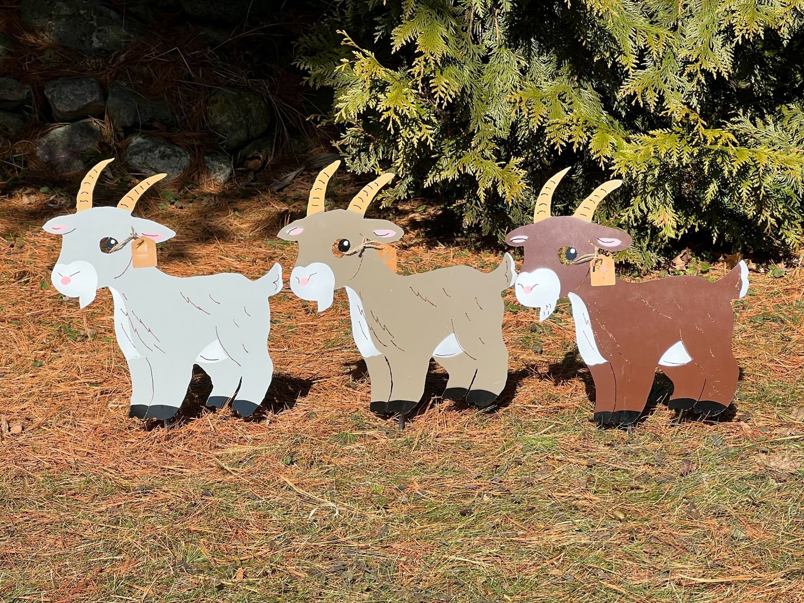 Goat Metal Yard Art Goat Garden Art Farm Decor - Etsy