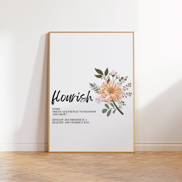 Flourish Print - Etsy
