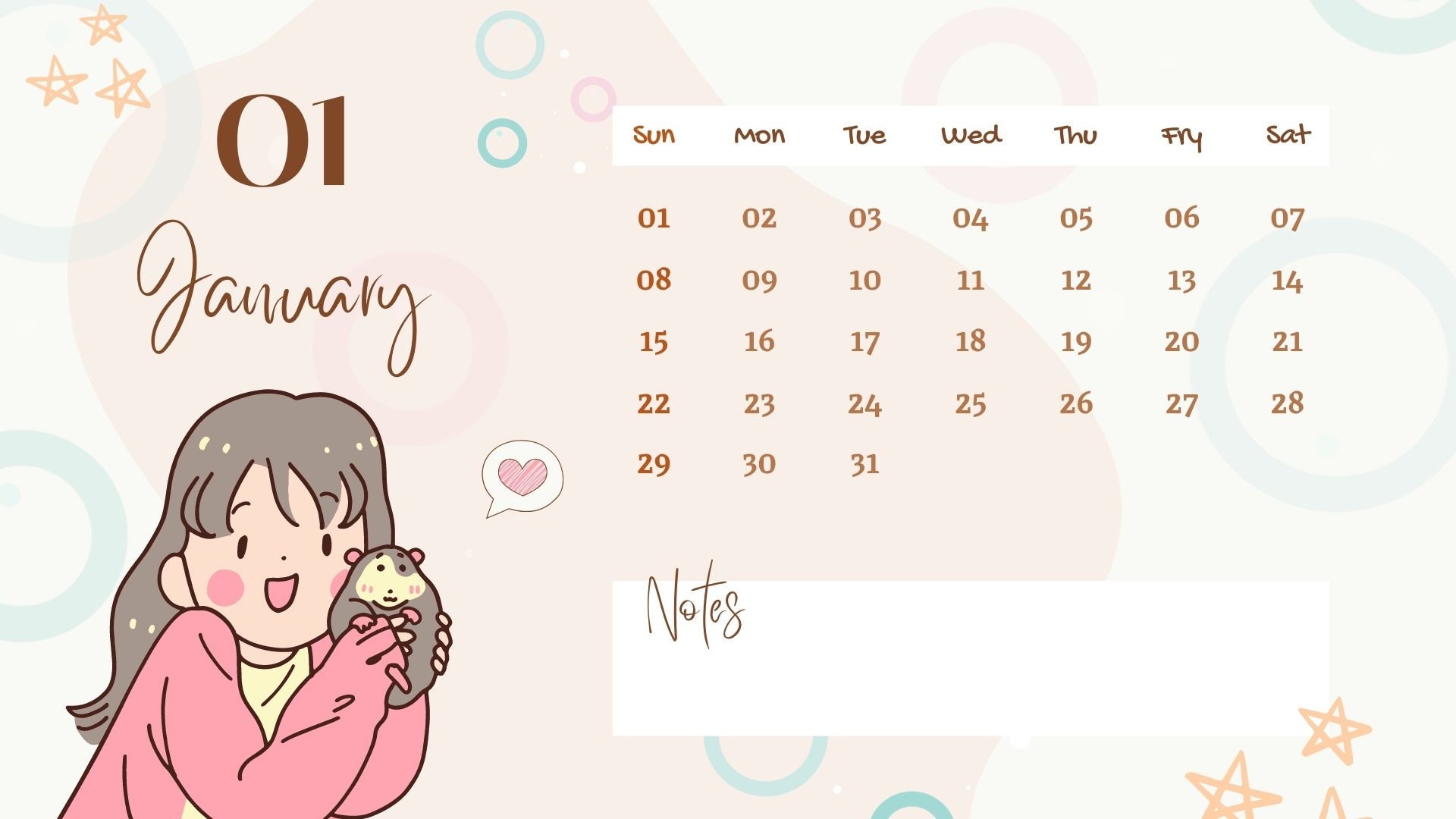 Printable 2023 Calendar Fun UWU Stlye - Etsy