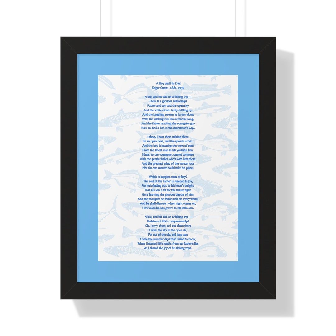 A Boy and His Dad by Edgar Guest, Framed Poster - Etsy