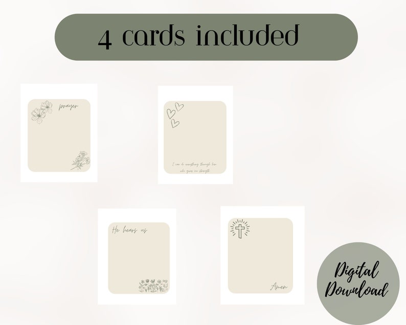 Blank Scripture Cards. Printable Bible Journaling Notecards. Christian ...