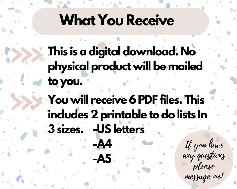 Printable to Do List . Daily Weekly Check List. PDF Digital Editable ...