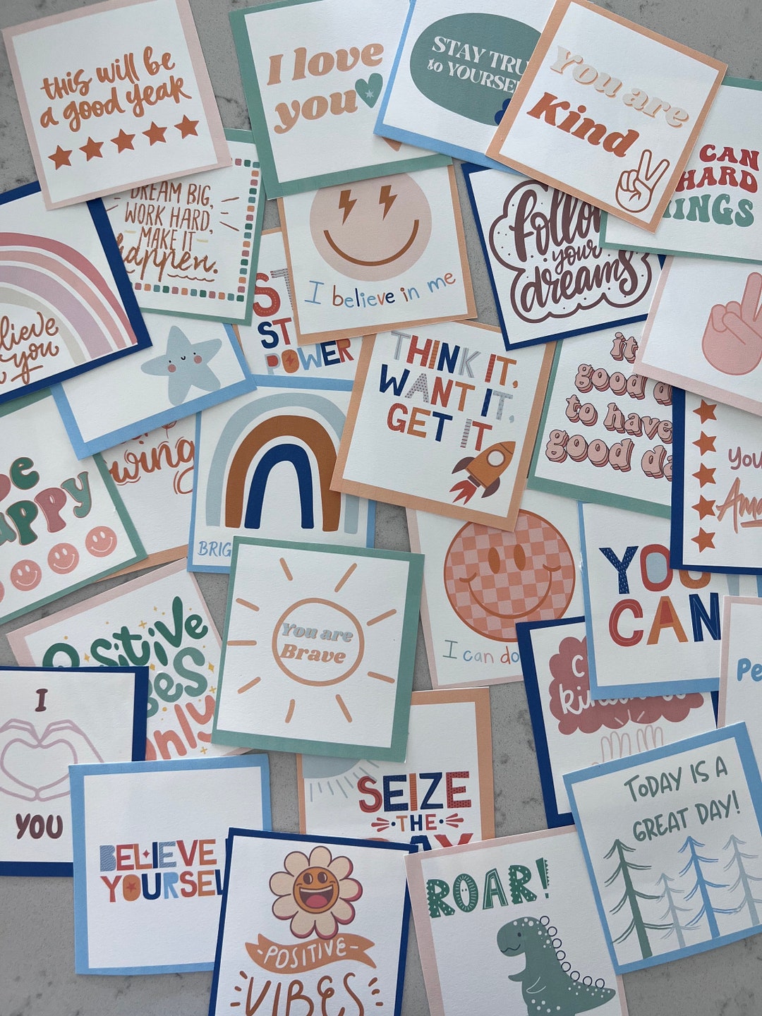 Lunch Box Notes . Printable Positive Affirmation Cards for Kids . Back ...