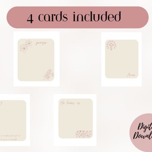 Blank Scripture Cards. Printable Bible Journaling Notecards. Christian ...