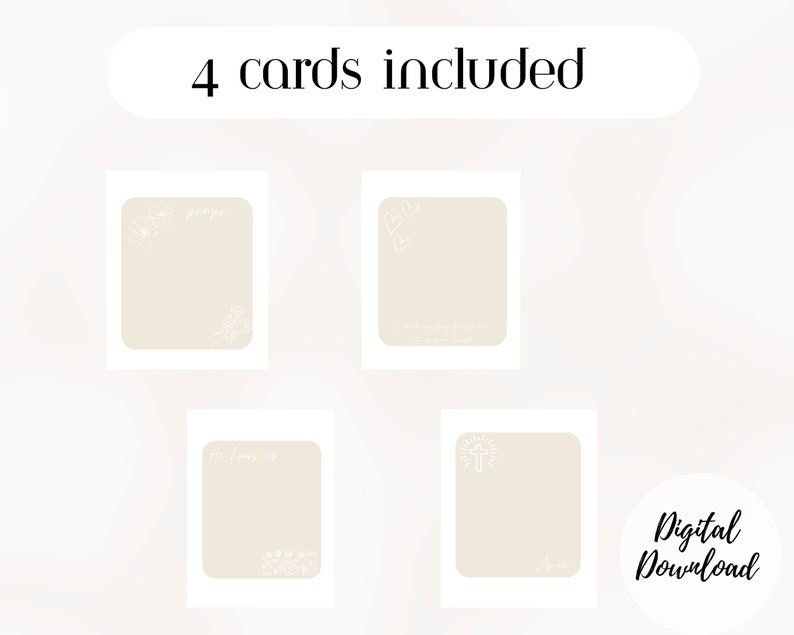 Blank Scripture Cards. Printable Bible Journaling Notecards. Christian ...