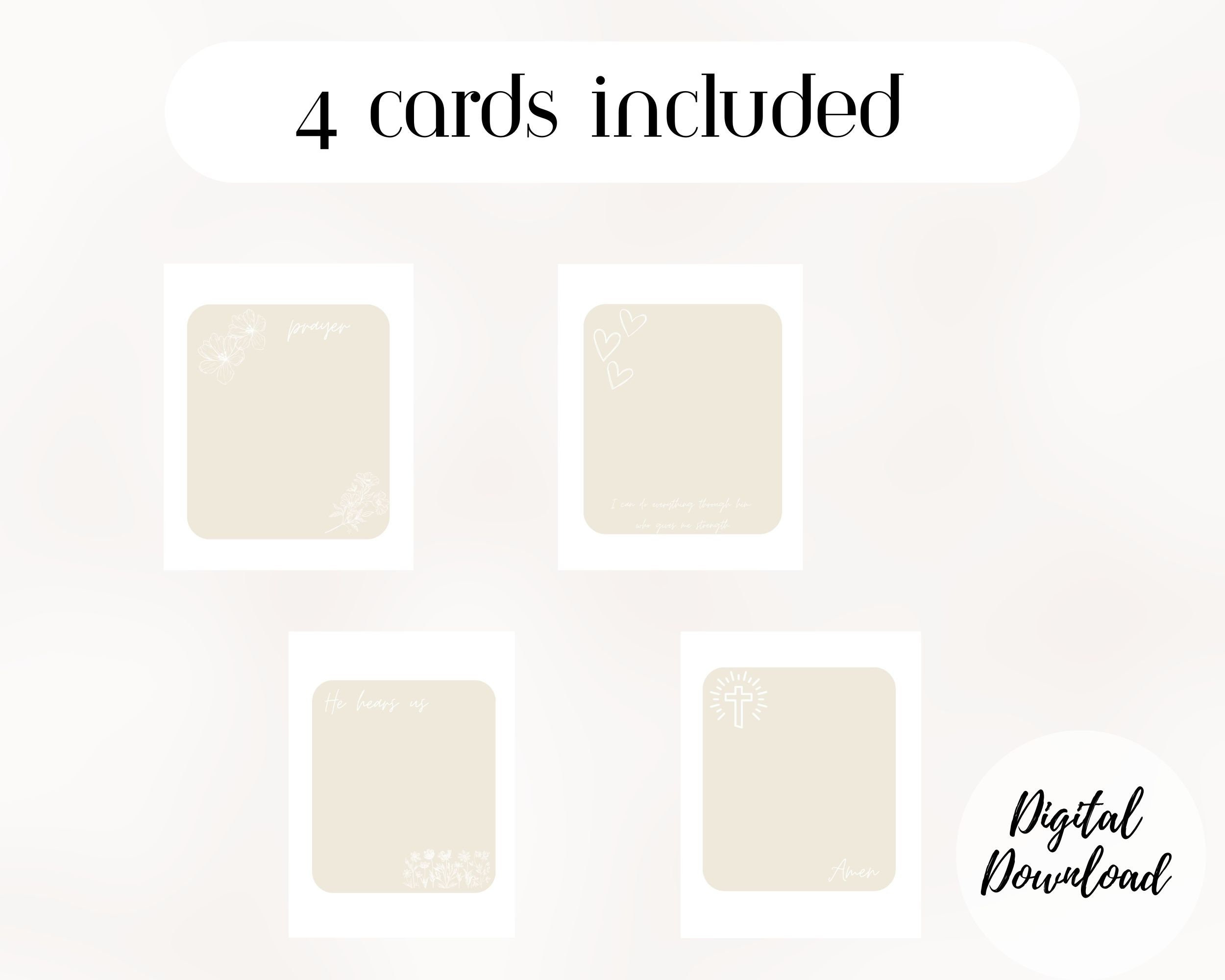 Blank Scripture Cards. Printable Bible Journaling Notecards. Christian ...
