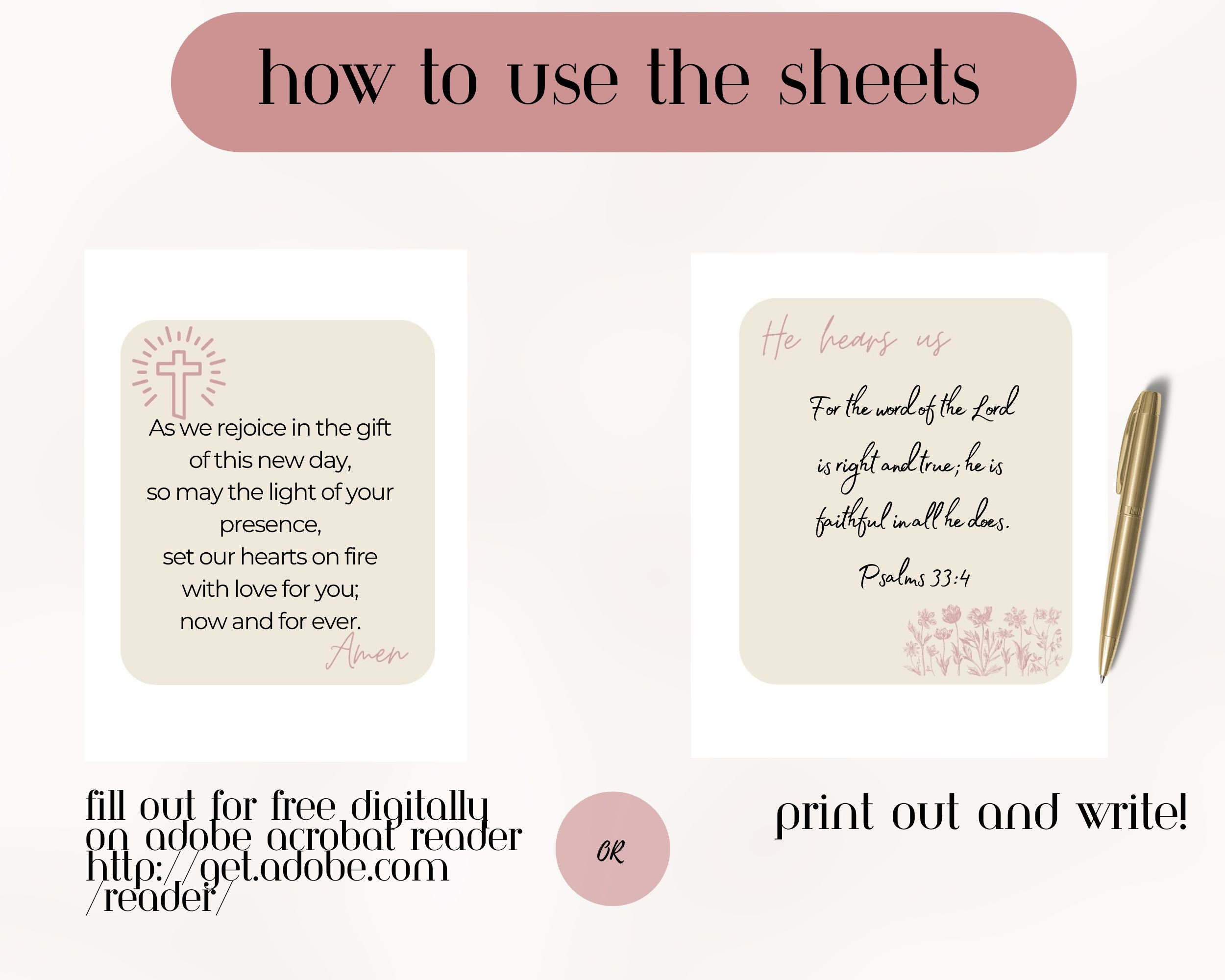 Blank Scripture Cards. Printable Bible Journaling Notecards. Christian ...