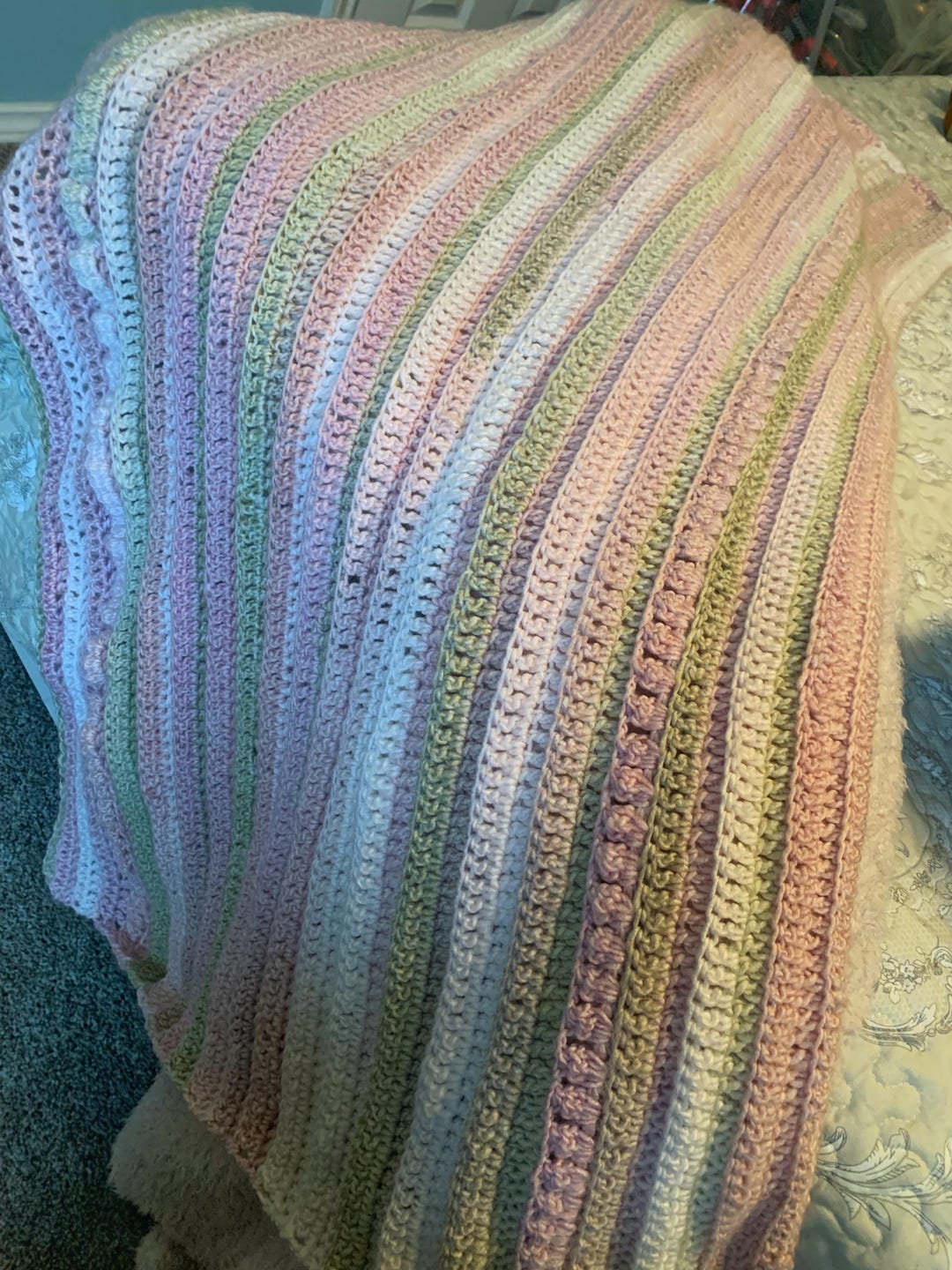 The Jeffie Louis Crochet Baby Afghan - Etsy