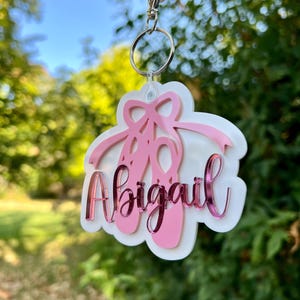 Ballet Slipper Bag Tag | Backpack Tag | Ballerina | Dance | Keychain ...