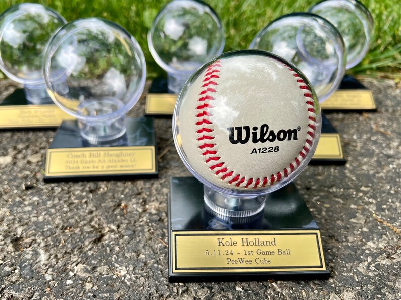 Baseball Display Stand, Game Ball Display, Little League, T-ball ...