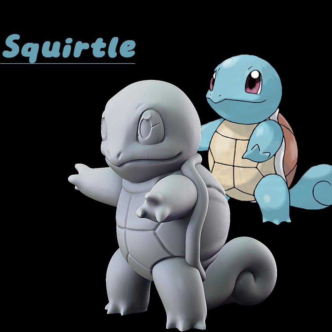 Squirtle 3D Print File | Pokémon STL Model for Resin & FDM Printing - Etsy