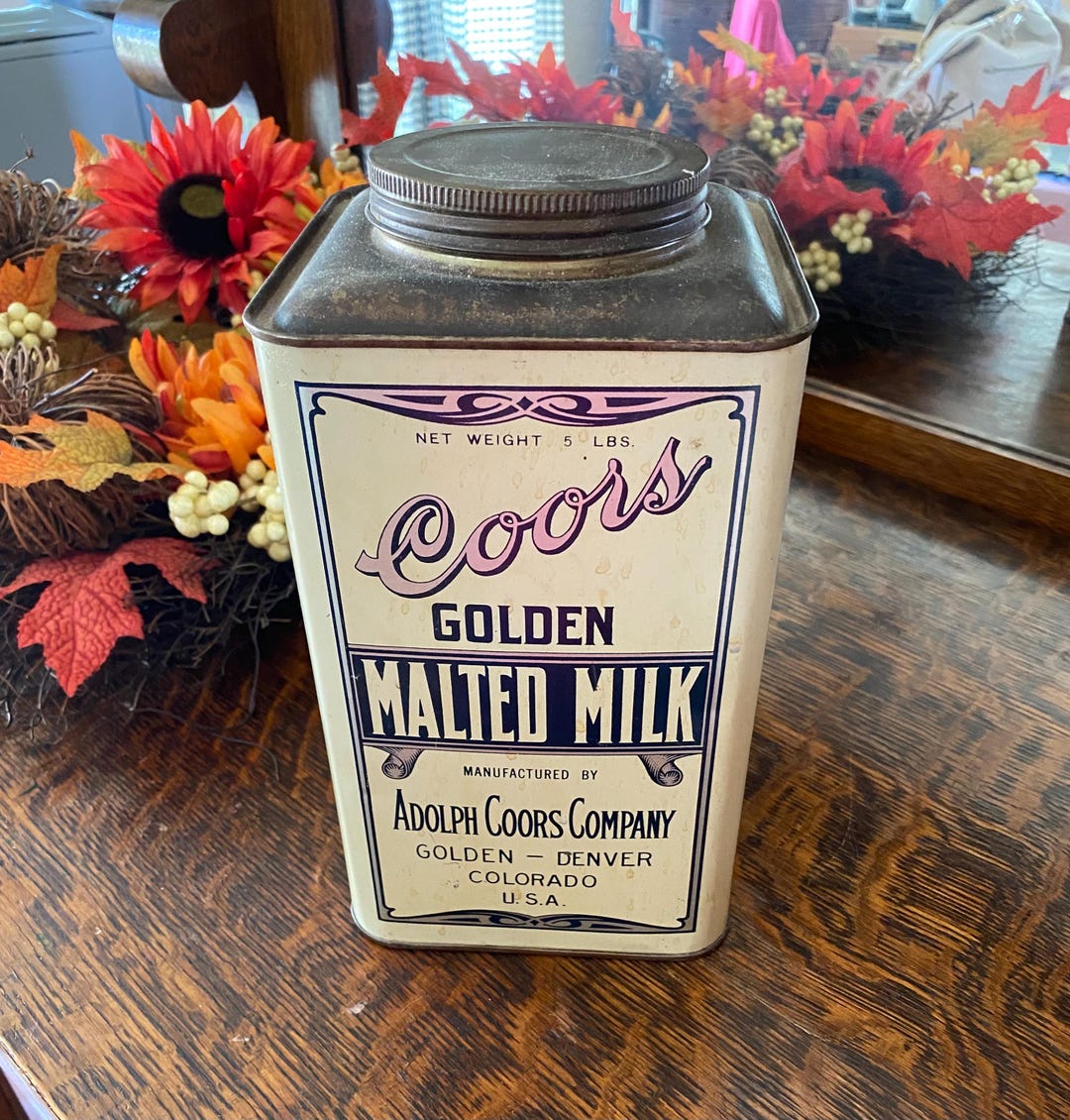 Vintage Coors Malted Milk Tin - Etsy
