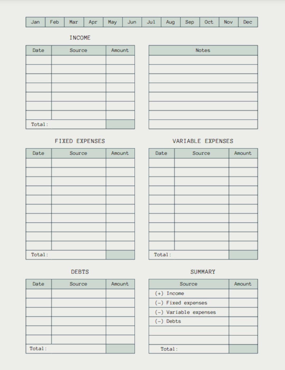 Balance Sheet PDF for Etsy Sellers, Accounting PDF, Small Businesses ...