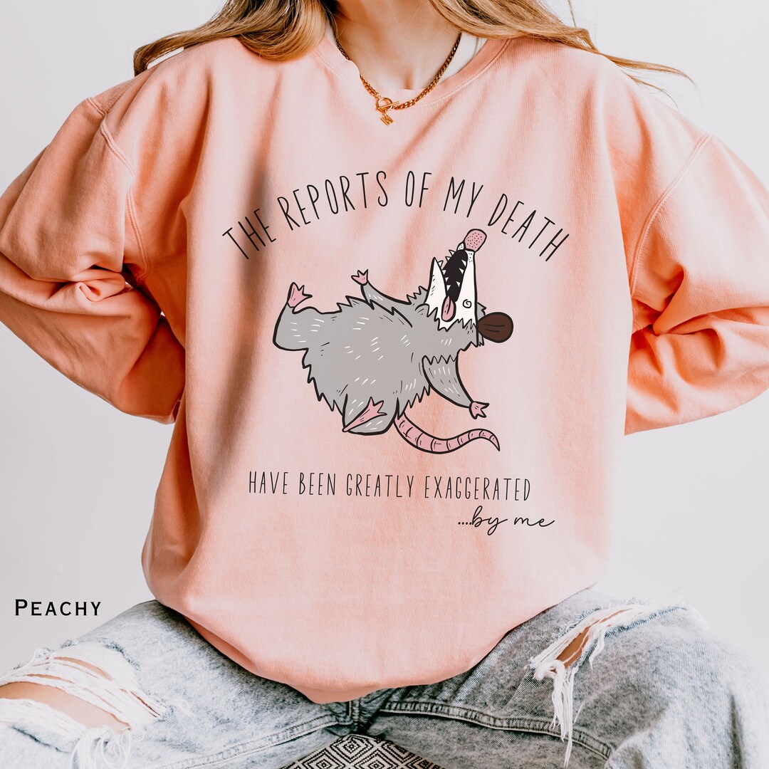 Funny Dead Opossum Comfort Colors Lightweight Sweatshirt Gift for Her ...