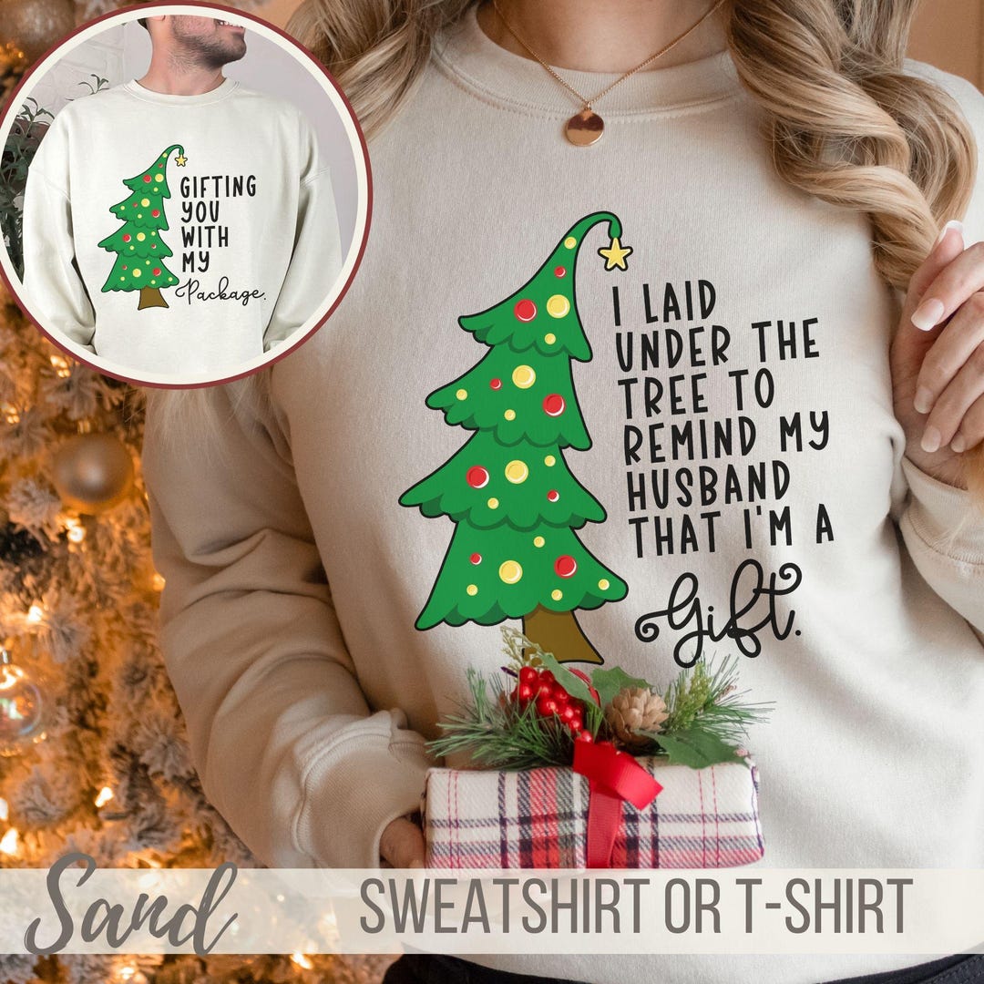 Inappropriate Matching Couples Christmas Sweatshirt, His Her Christmas ...