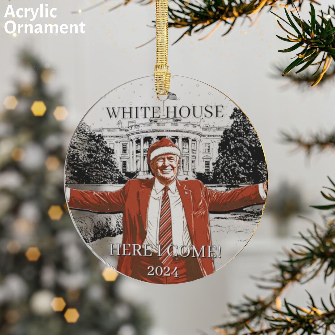 Funny Christmas Trump Ornament, Conservative Voter Gift, Holiday ...